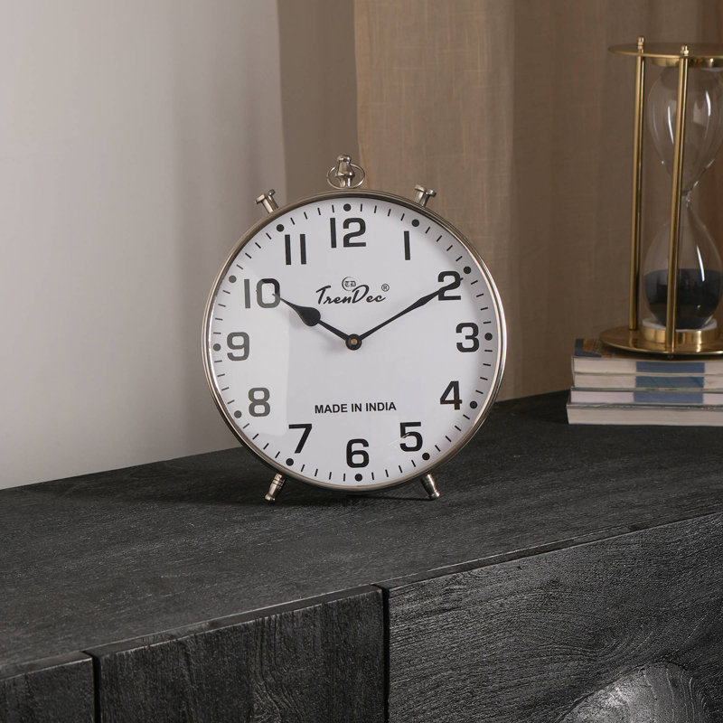 Lark Manor™ Decorative & Classic Desk Clock For Home & Office Decor- Aluminium Table Clock | Wayfair